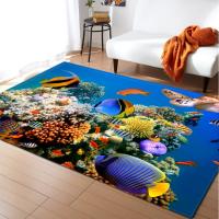 China Customizable Non Skid 3D Printed Polyester Rug 100x120cm Living Room Area Carpet for sale