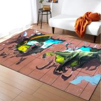 China Customizable Non Skid 3D Printed Polyester Rug 100x120cm Living Room Area Carpet for sale