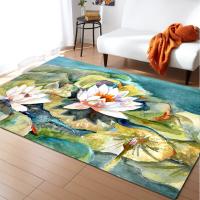 China Customizable Non Skid 3D Printed Polyester Rug 100x120cm Living Room Area Carpet for sale