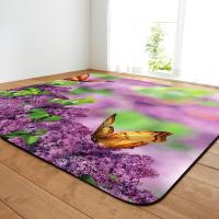 China Customizable Round Polyester Living Room Carpet 80x120cm Machine Washable Floor Mat for sale