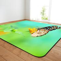 China Customizable Round Polyester Living Room Carpet 80x120cm Machine Washable Floor Mat for sale