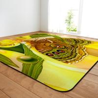 China Customizable Round Polyester Living Room Carpet 80x120cm Machine Washable Floor Mat for sale