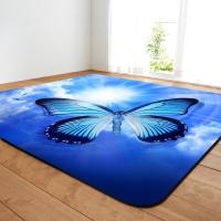 China Customizable Round Polyester Living Room Carpet 80x120cm Machine Washable Floor Mat for sale