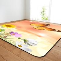 China Customizable Round Polyester Living Room Carpet 80x120cm Machine Washable Floor Mat for sale