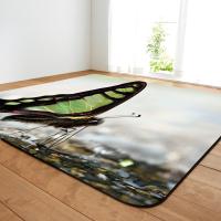 China Customizable Round Polyester Living Room Carpet 80x120cm Machine Washable Floor Mat for sale
