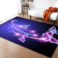 China Customizable Round Polyester Living Room Carpet 80x120cm Machine Washable Floor Mat for sale