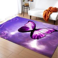 China Customizable Round Polyester Living Room Carpet 80x120cm Machine Washable Floor Mat for sale