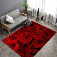 China Custom Polyester Round Carpet 100% Machine Washable Floor Mat for Living Room Bedroom for sale