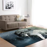 China Custom Polyester Round Carpet 100% Machine Washable Floor Mat for Living Room Bedroom for sale