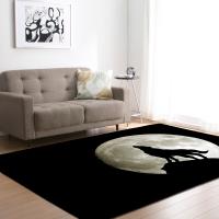 China Custom Polyester Round Carpet 100% Machine Washable Floor Mat for Living Room Bedroom for sale