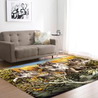 China Custom Polyester Round Carpet 100% Machine Washable Floor Mat for Living Room Bedroom for sale
