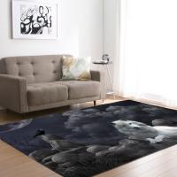 China Custom Polyester Round Carpet 100% Machine Washable Floor Mat for Living Room Bedroom for sale