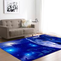 China Custom Polyester Round Carpet 100% Machine Washable Floor Mat for Living Room Bedroom for sale