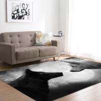China Custom Polyester Round Carpet 100% Machine Washable Floor Mat for Living Room Bedroom for sale
