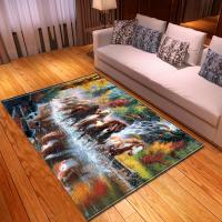 China Custom Polyester Round Carpet 100% Machine Washable Floor Mat for Living Room Bedroom for sale