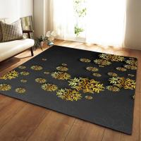 China Customizable Nonslip Snow Area Rug 100% Polyester Machine Washable Round Carpet for Living Room Dining Room for sale
