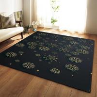 China Customizable Nonslip Snow Area Rug 100% Polyester Machine Washable Round Carpet for Living Room Dining Room for sale