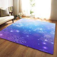 China Customizable Nonslip Snow Area Rug 100% Polyester Machine Washable Round Carpet for Living Room Dining Room for sale