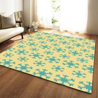 China Customizable Nonslip Snow Area Rug 100% Polyester Machine Washable Round Carpet for Living Room Dining Room for sale