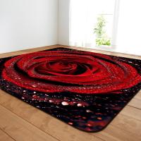 China Round Polyester Living Room Carpet 80x120cm Custom Size Commercial Restaurant Floor Mat for sale