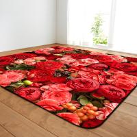 China Round Polyester Living Room Carpet 80x120cm Custom Size Commercial Restaurant Floor Mat for sale