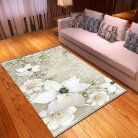 China Round Polyester Living Room Carpet 80x120cm Custom Size Commercial Restaurant Floor Mat for sale