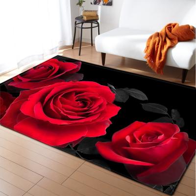 China Round Polyester Living Room Carpet 80x120cm Custom Size Commercial Restaurant Floor Mat for sale