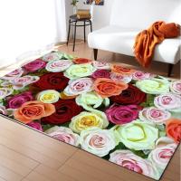 China Round Polyester Living Room Carpet 80x120cm Custom Size Commercial Restaurant Floor Mat for sale