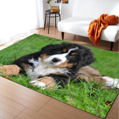China Custom Round Polyester Carpet Anti Skid Floor Mat 100x200cm Machine Washable for sale