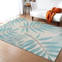 China 99x152cm Washable Flower Pattern Polyester Dining Room Rug Floor Mat Carpet for sale