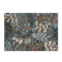 China 99x152cm Washable Flower Pattern Polyester Dining Room Rug Floor Mat Carpet for sale