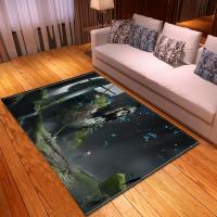 China Custom Round Polyester Carpet 100% Polyester Living Room Bedroom Floor Mat Machine Washable for sale