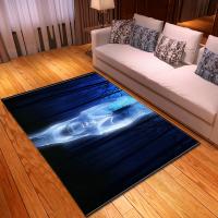 China Custom Polyester Fiber Round Carpet Soft Living Room Bedroom Floor Mat 150x210cm for sale