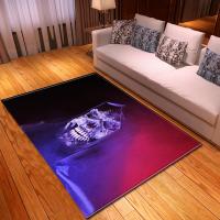 China Custom Polyester Fiber Round Carpet Soft Living Room Bedroom Floor Mat 150x210cm for sale