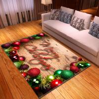 China Customized Round Christmas Living Room Carpet 100% Polyester Machine Washable Rug for sale