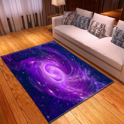 China Customizable Round Polyester Area Rug Machine Washable Non Skid 150x210cm for sale