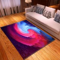 China Customizable Round Polyester Area Rug Machine Washable Non Skid 150x210cm for sale
