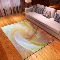 China Customizable Round Polyester Area Rug Machine Washable Non Skid 150x210cm for sale