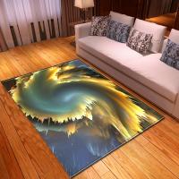 China Customizable Round Polyester Area Rug Machine Washable Non Skid 150x210cm for sale
