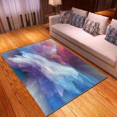 China Custom Square Polyester Non-Slip Living Room Carpet Bedroom Floor Mat 150x210cm for sale