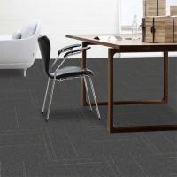 China Exhibition Hall commercial office carpet Simple Stripes Modern Square Patchwork Carpet for sale