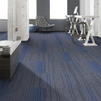 China Exhibition Hall commercial office carpet Simple Stripes Modern Square Patchwork Carpet for sale