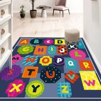 China Customizable Crystal Velvet Children Playroom Rug 80x160cm Polyester Machine Washable for sale