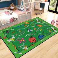 China Customizable Crystal Velvet Children Playroom Rug Parking Lot Mat 100x160cm for sale