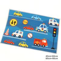 China Customizable Crystal Velvet Children Playroom Rug Parking Lot Mat 100x160cm for sale