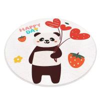 China Custom Round Wool Spinning Children Playroom Rug 100x100cm Machine Washable for sale