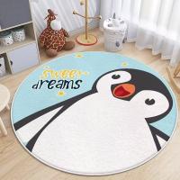 China Custom Round Wool Spinning Children Playroom Rug 100x100cm Machine Washable for sale