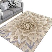 China Customizable Crystal Velvet Area Rug 40x60cm Polyester Living Room Carpet Machine Washable for sale