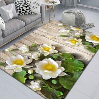 China Customizable Crystal Velvet Area Rug 40x60cm Polyester Living Room Carpet Machine Washable for sale