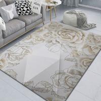China Customizable Crystal Velvet Area Rug 40x60cm Polyester Living Room Carpet Machine Washable for sale